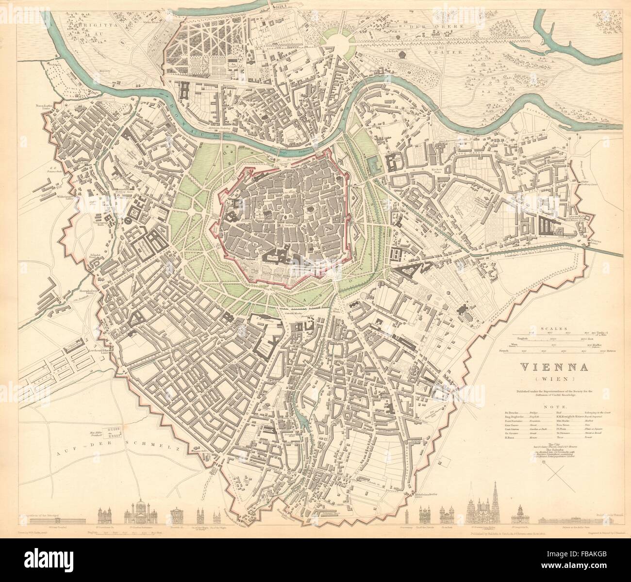 Antica mappa di vienna immagini e fotografie stock ad alta risoluzione ...
