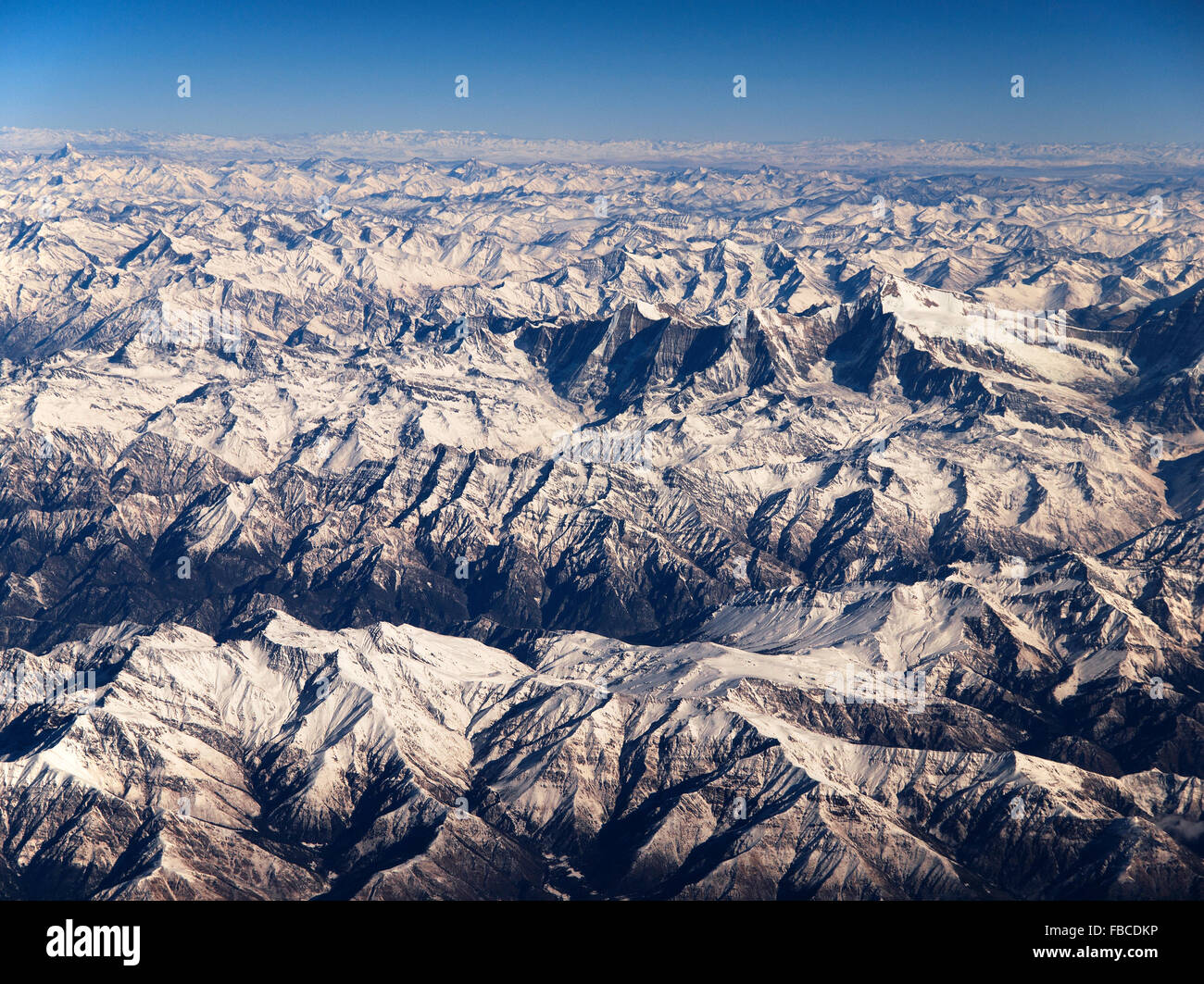 Vista aerea del Himalaya Nepal Foto stock - Alamy