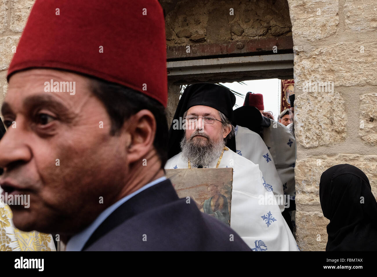 Qaser Al Yahud, Israele. 18 gennaio, 2016. Migliaia di cristiani ...