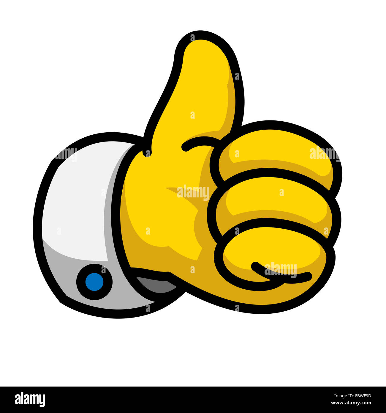 Cartoon come/pollice su symbol Foto stock - Alamy