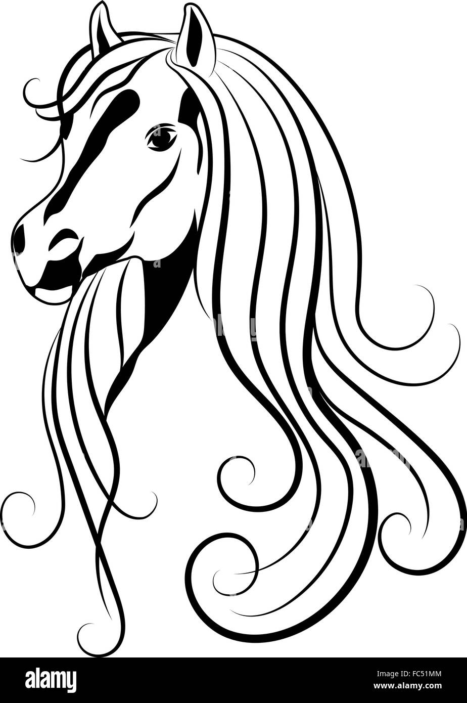 Logo mustang pony Foto e Immagini Stock in Bianco e Nero - Alamy