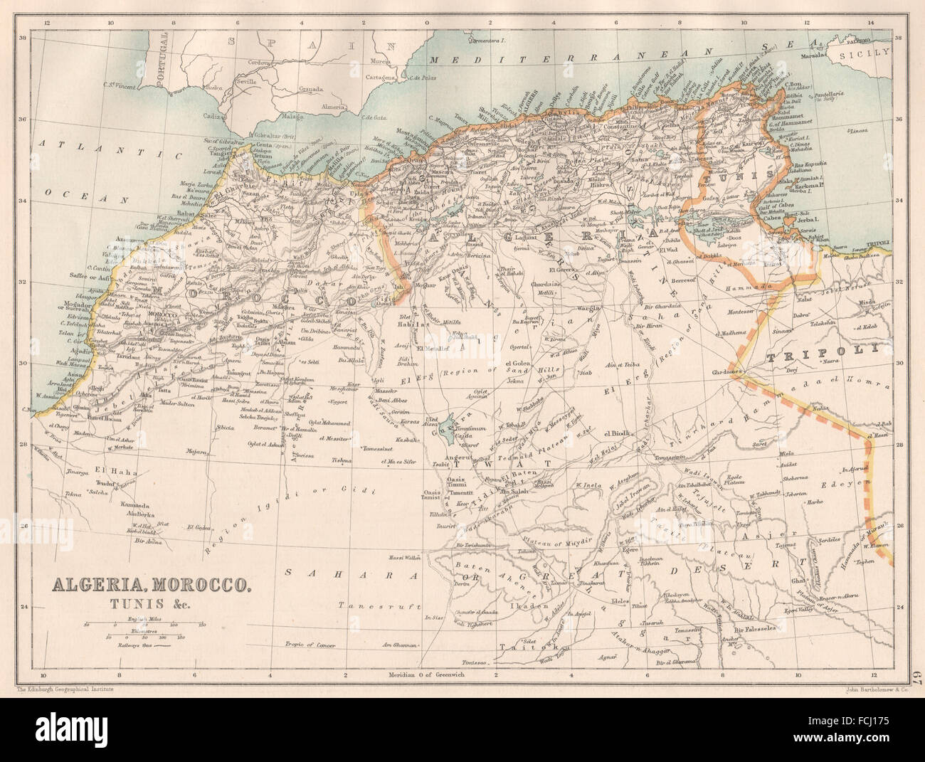 Marocco algeria cartina immagini e fotografie stock ad alta risoluzione ...