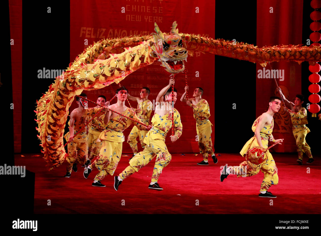 San Jose, Costa Rica. Il 22 gennaio, 2016. Artisti del Zhejiang Wu ...