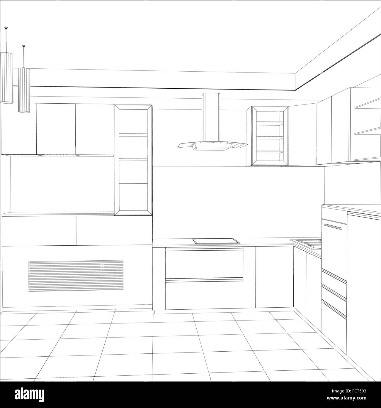 Pareti della cucina Immagini Vettoriali Stock - Alamy