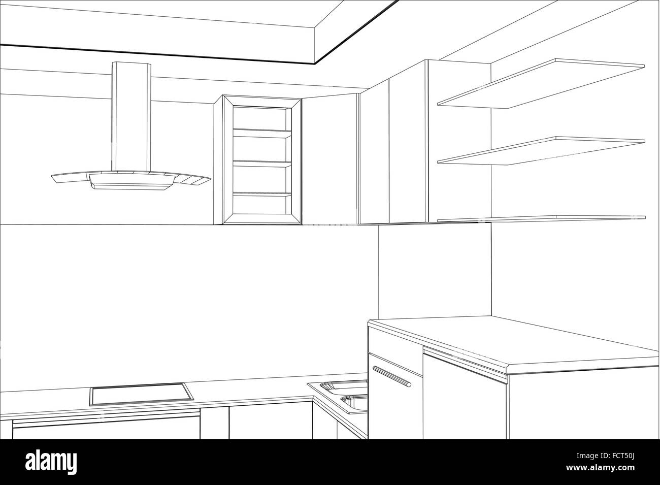 Pareti della cucina Immagini Vettoriali Stock - Alamy