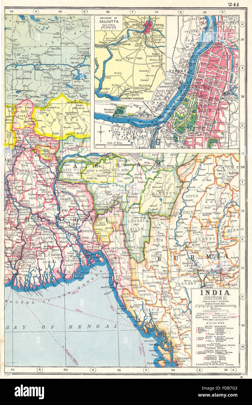Vecchia mappa di calcutta immagini e fotografie stock ad alta ...