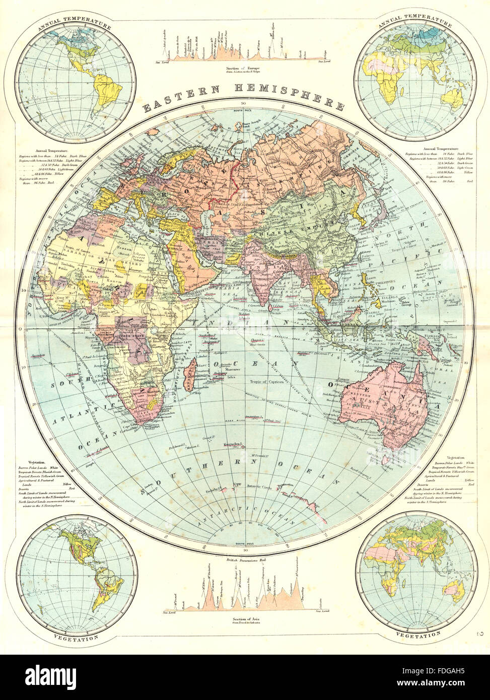 Mappa dell'emisfero orientale immagini e fotografie stock ad alta ...