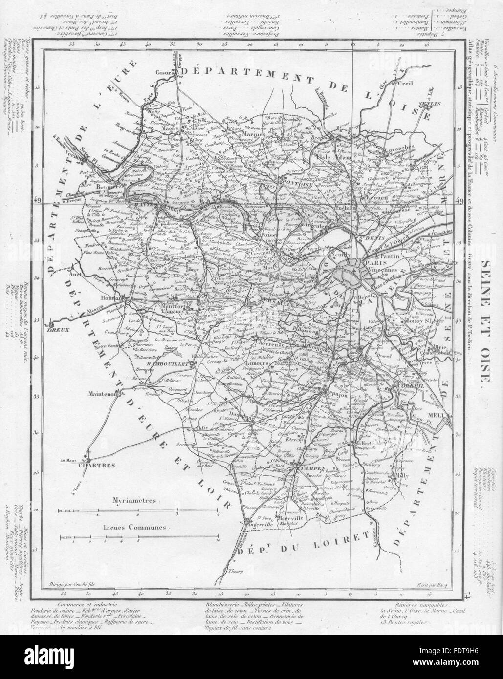 Mappa di seine et oise immagini e fotografie stock ad alta risoluzione - Alamy