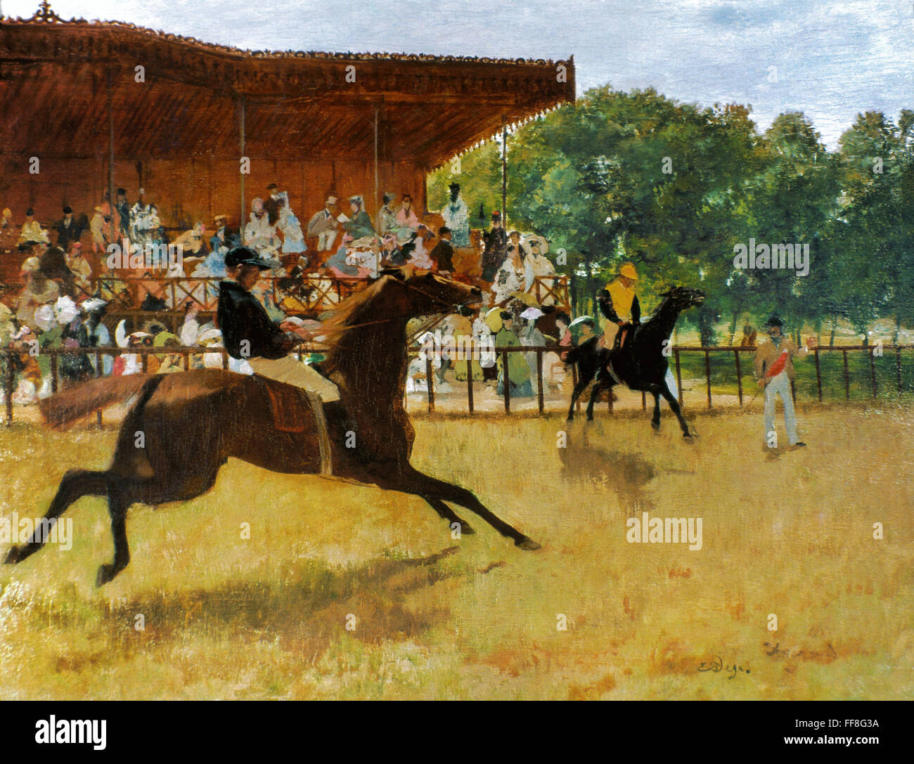 DEGAS: falsa partenza, 1869-72. /NEdgar Degas: La falsa partenza. Olio ...