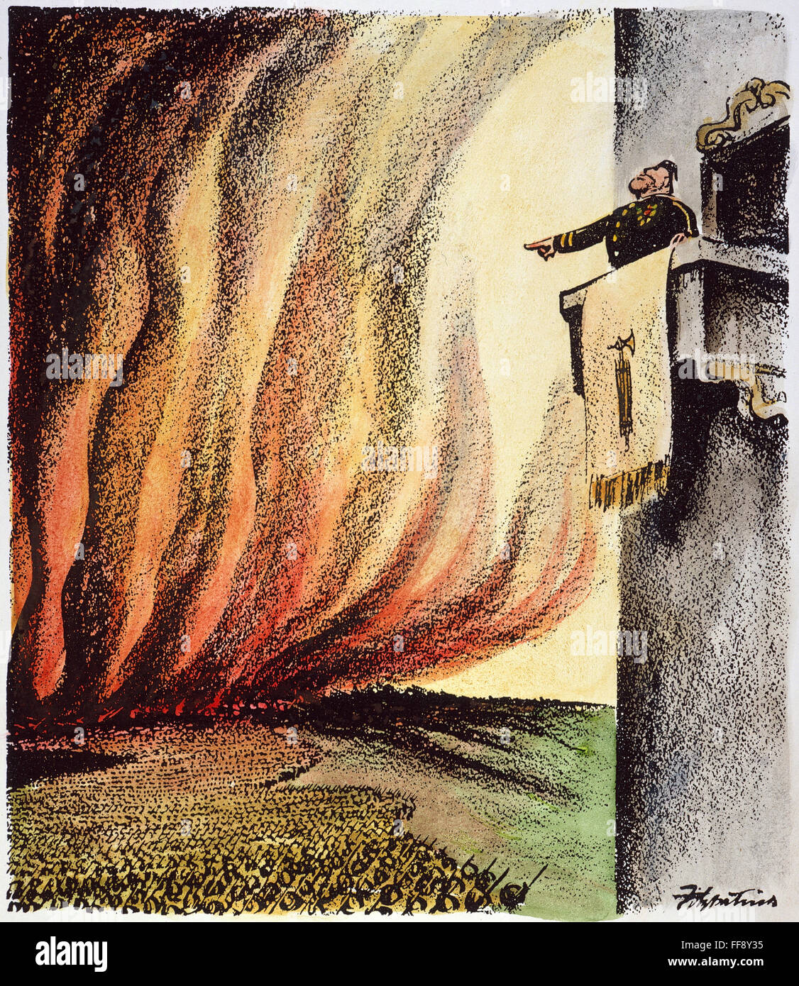 CARTOON: Mussolini, 1940. /N'è mio desiderio." fumetto americano per D ...