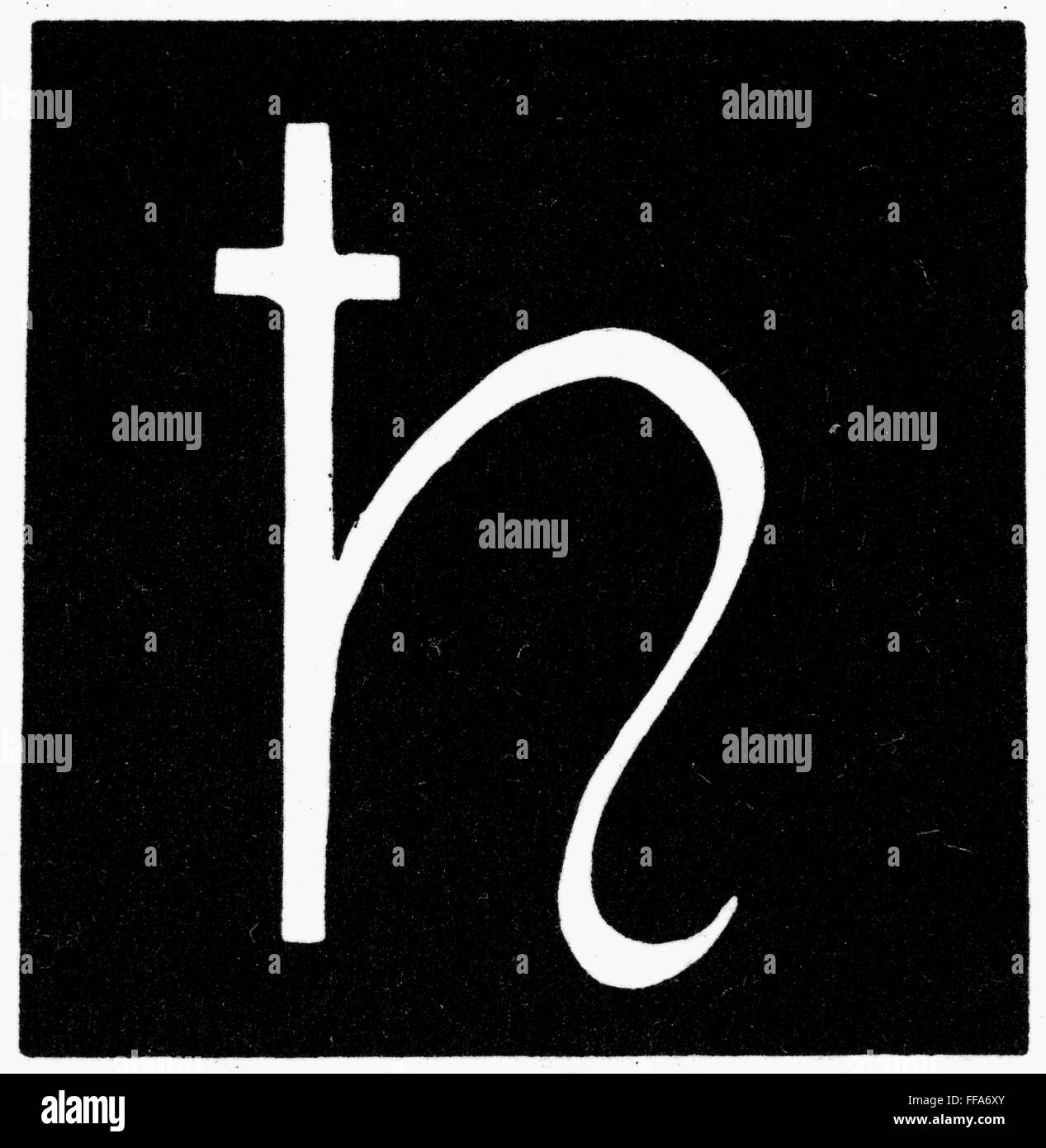 Simbolo di Saturno. /NAstronomical simbolo per il pianeta Saturno, la ...