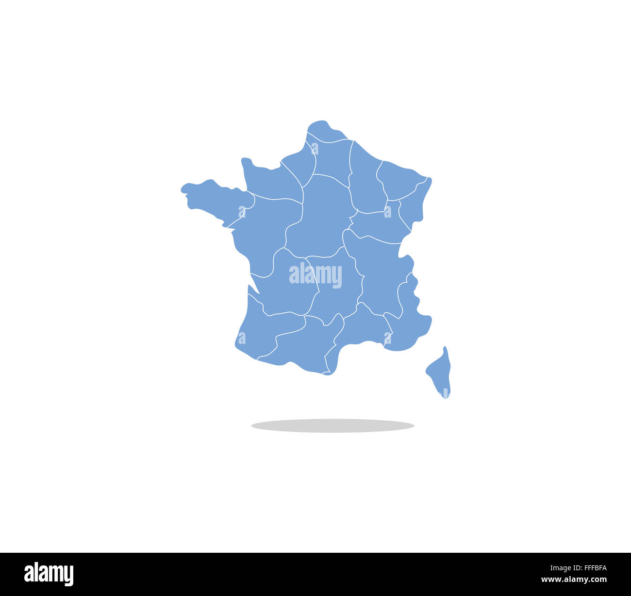 Regions of the france map immagini e fotografie stock ad alta ...