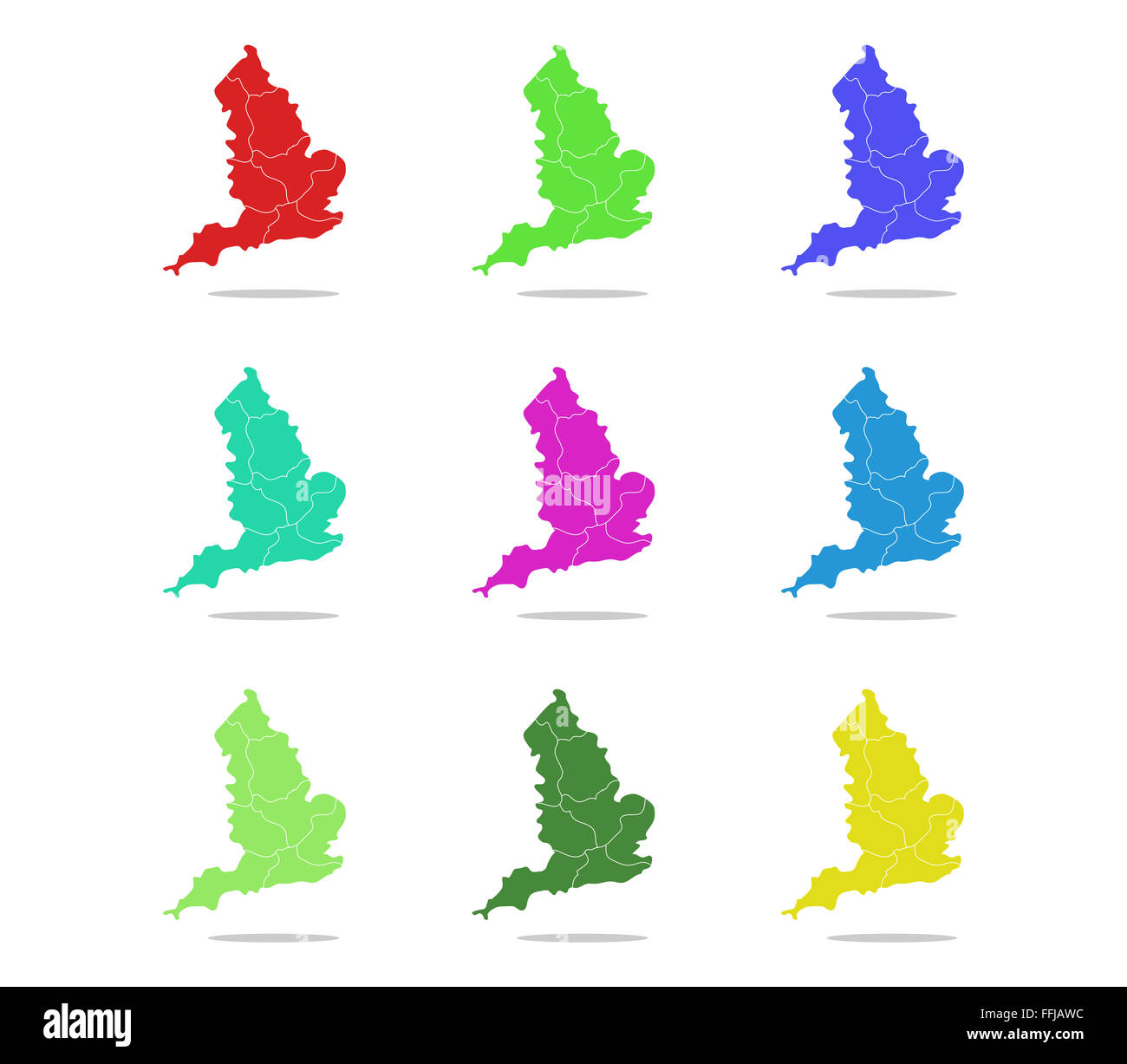 Uk map regions immagini e fotografie stock ad alta risoluzione - Alamy