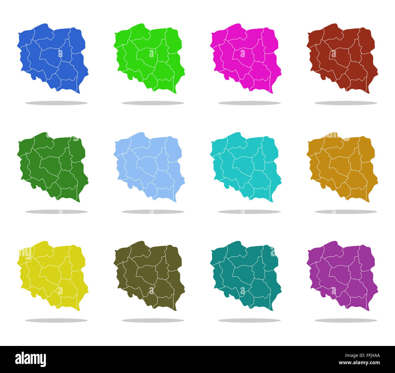 Mappa vintage della polonia immagini e fotografie stock ad alta ...