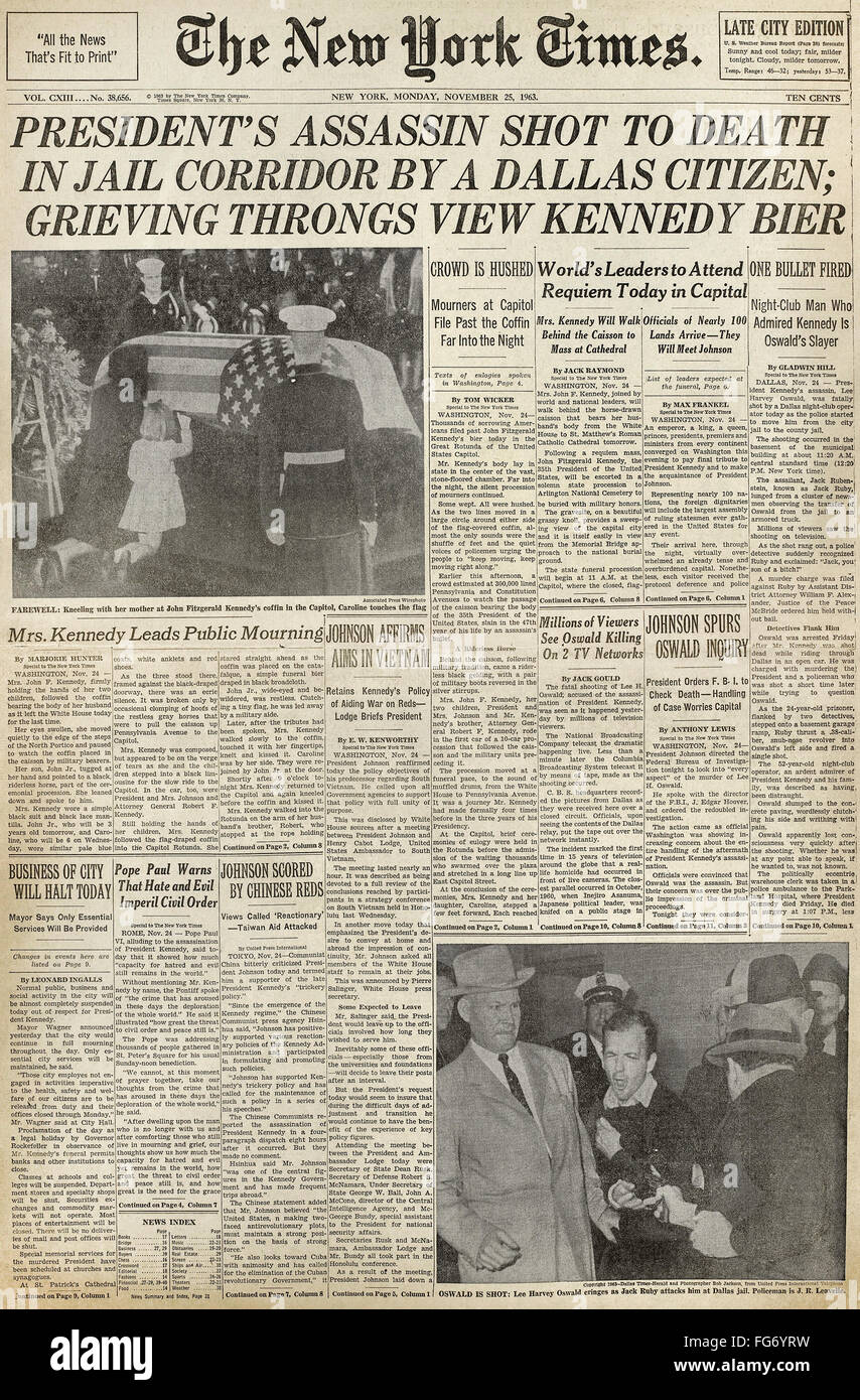 Omicidio del presidente john f kennedy Immagini e Fotos Stock - Alamy
