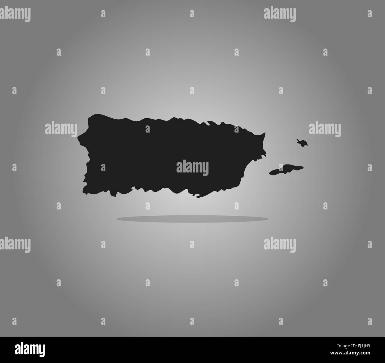 Mappa di puerto rico Foto e Immagini Stock in Bianco e Nero - Alamy