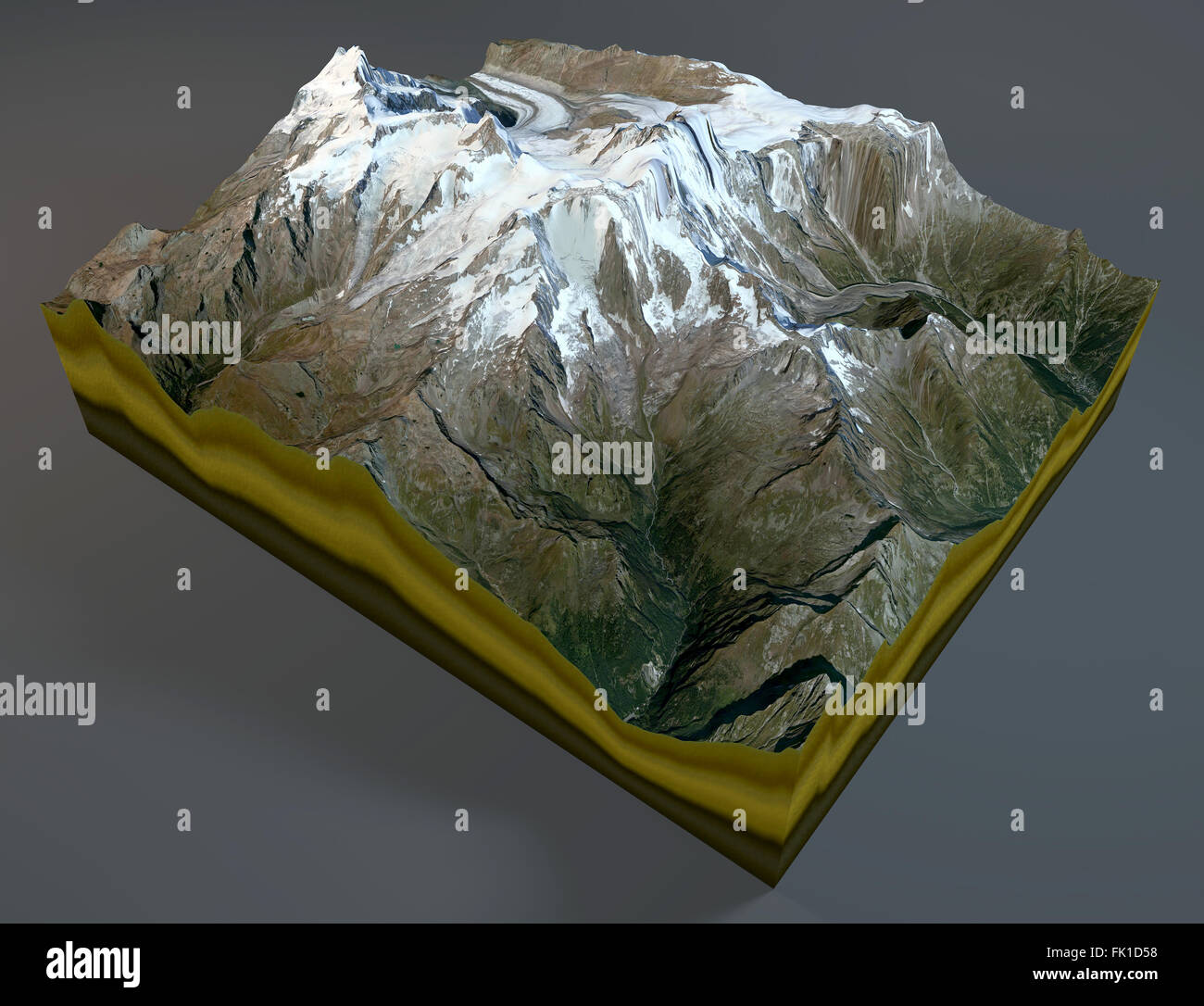 Nord italia cartina 3d immagini e fotografie stock ad alta risoluzione ...