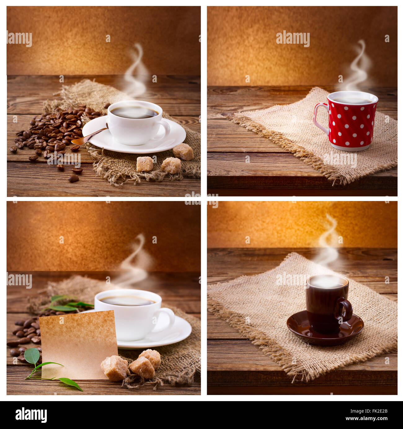 Set di poster moderna con gli sfondi di caffè. Trendy hipster modelli ...