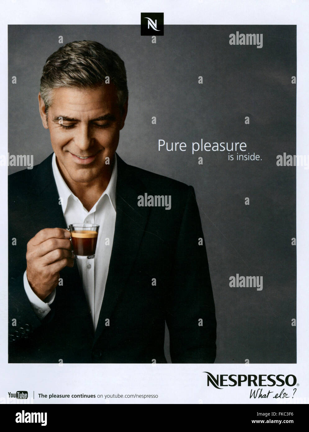 2010S UK NESPRESSO Magazine annuncio pubblicitario Foto stock - Alamy