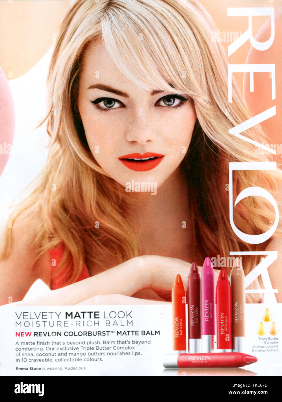 2010S UK Revlon Magazine annuncio pubblicitario Foto stock - Alamy