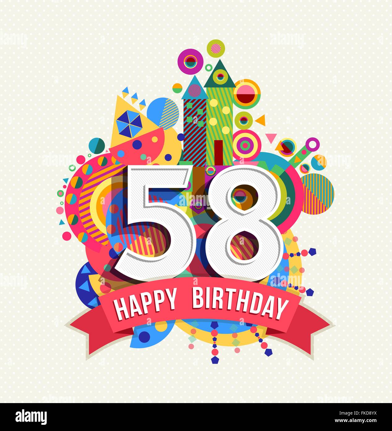 Number 58 fifty eight Immagini Vettoriali Stock - Alamy