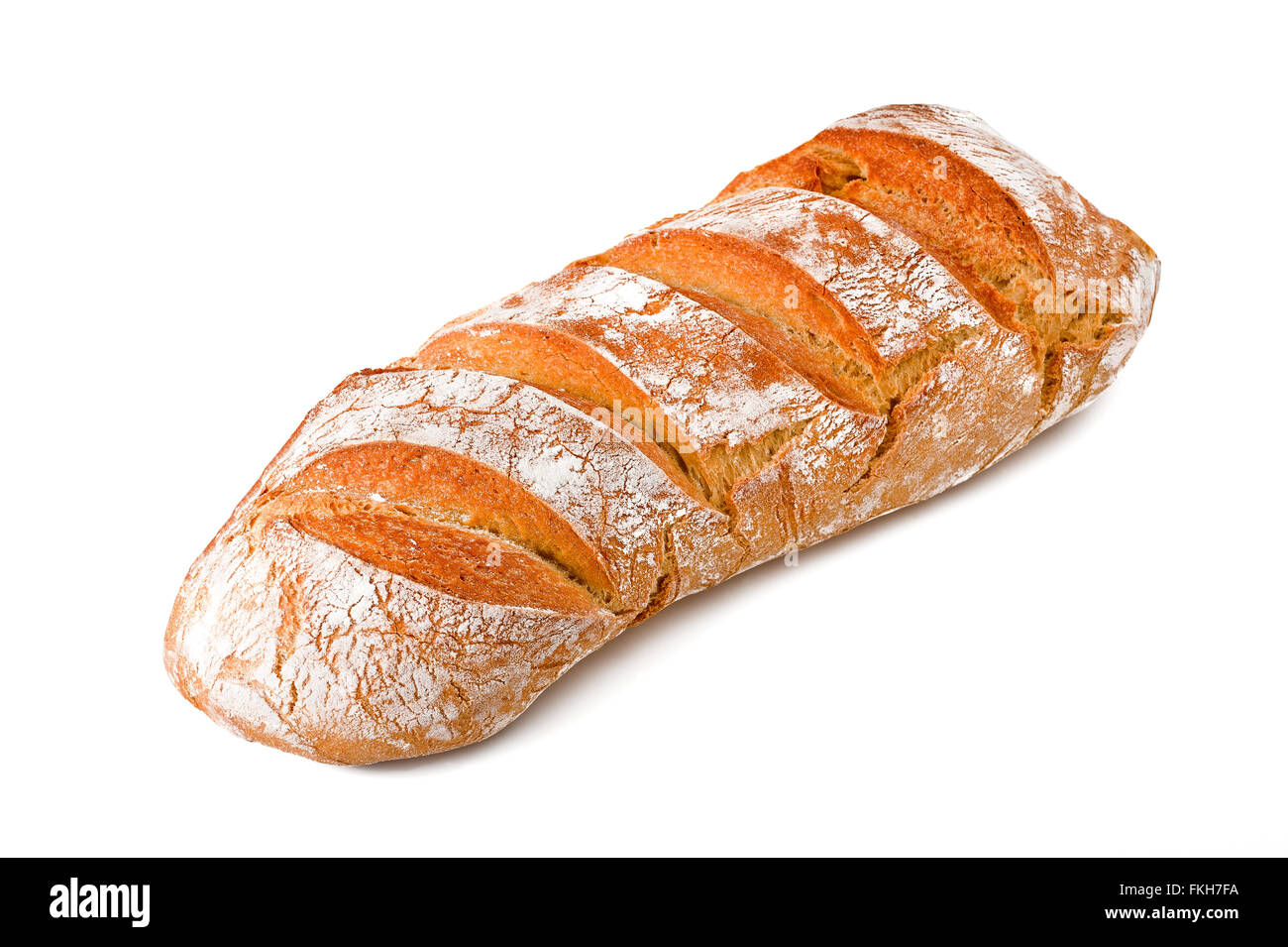 Filone di pane isolato su bianco Foto stock - Alamy