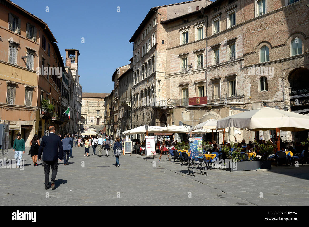 L'Italia, l'Umbria, Perugia Corso Vannucci Foto stock - Alamy