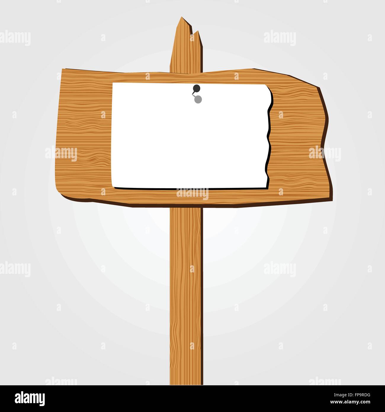 Cartello in legno con la carta Immagine e Vettoriale - Alamy