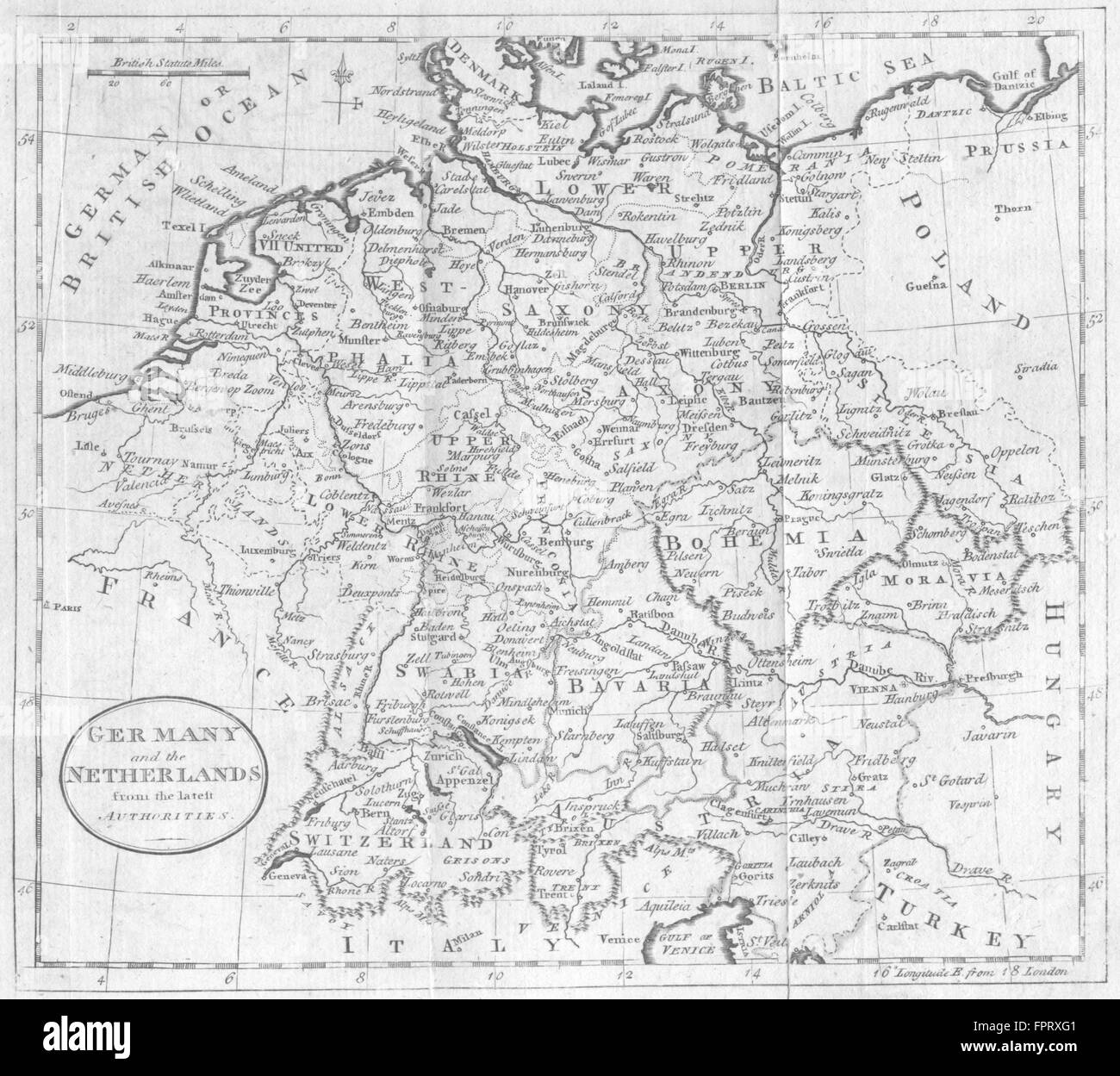 Cartina geografica germania Foto e Immagini Stock in Bianco e Nero - Alamy