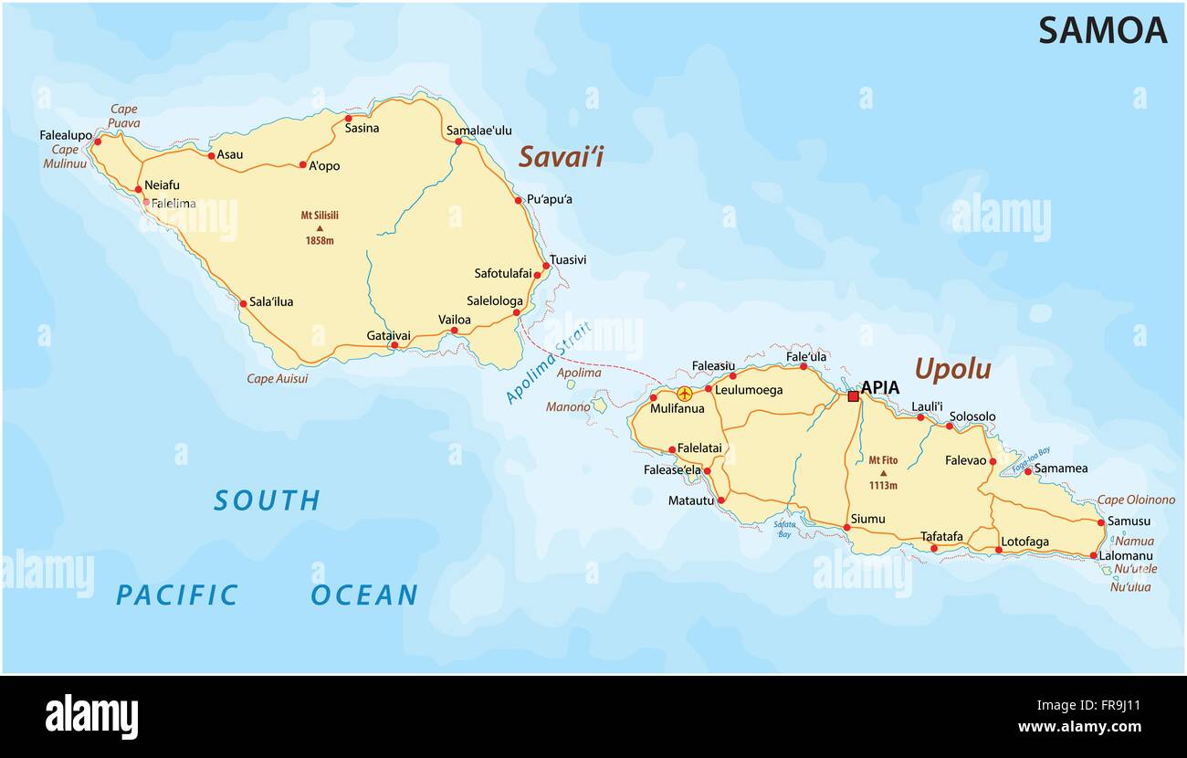 Mappa delle samoa immagini e fotografie stock ad alta risoluzione - Alamy