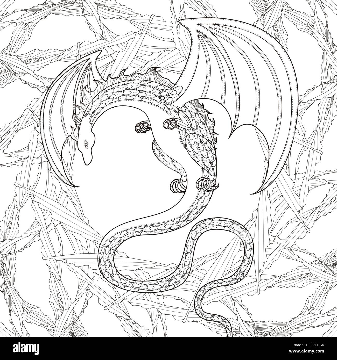 Disegno drago da colorare immagini e fotografie stock ad alta ...