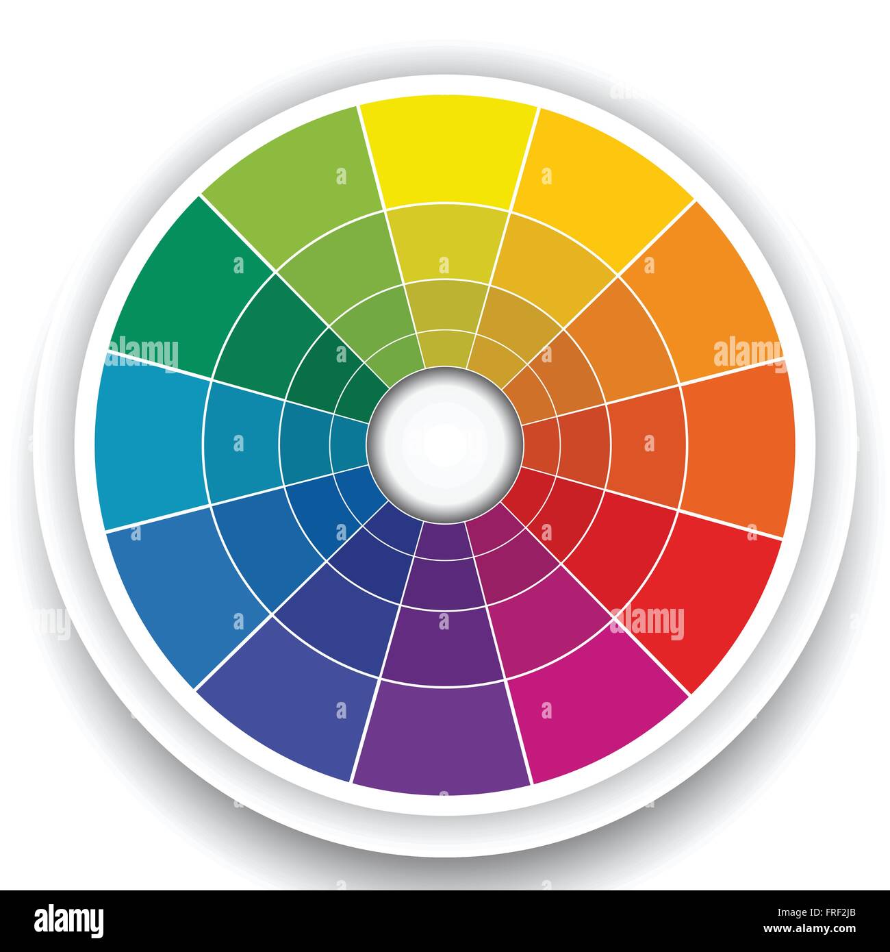 Color wheel chart Immagini Vettoriali Stock - Alamy
