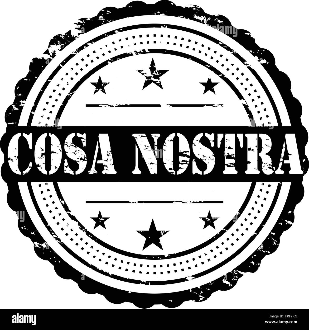 Cosa Nostra / Badge Grunge Immagine e Vettoriale - Alamy