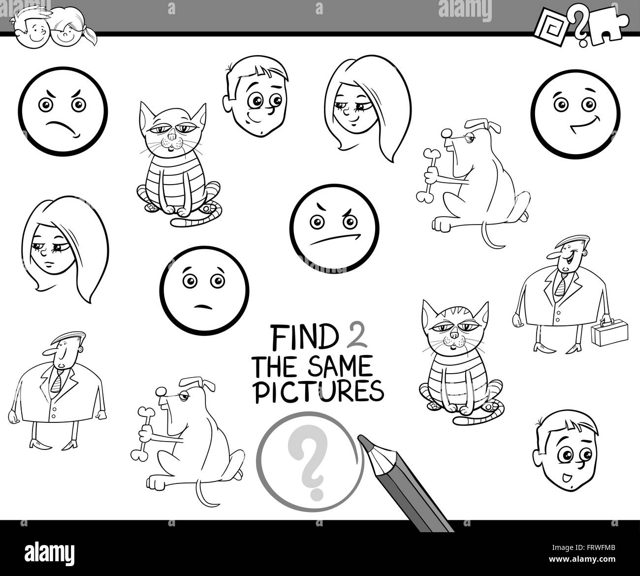 Cartoni animati prescolari Foto e Immagini Stock in Bianco e Nero - Alamy