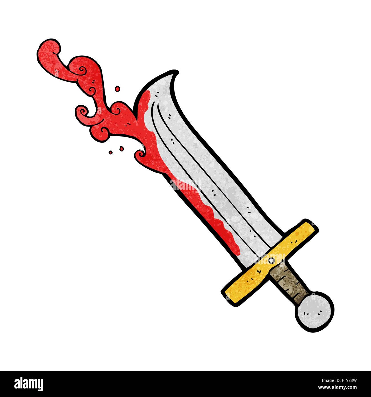 Freehand drawn cartoon bloody sword immagini e fotografie stock ad alta ...