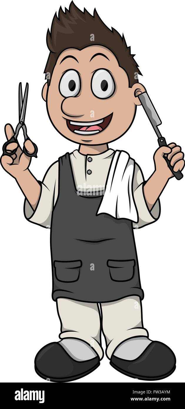 Barber boy cartoon illustration immagini e fotografie stock ad alta ...
