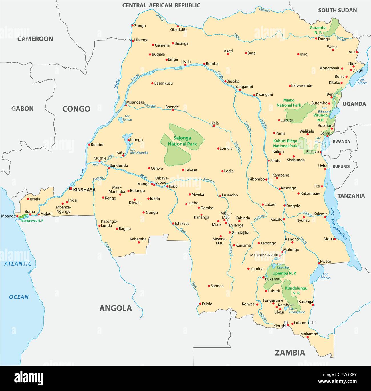 Congo mappa immagini e fotografie stock ad alta risoluzione - Alamy