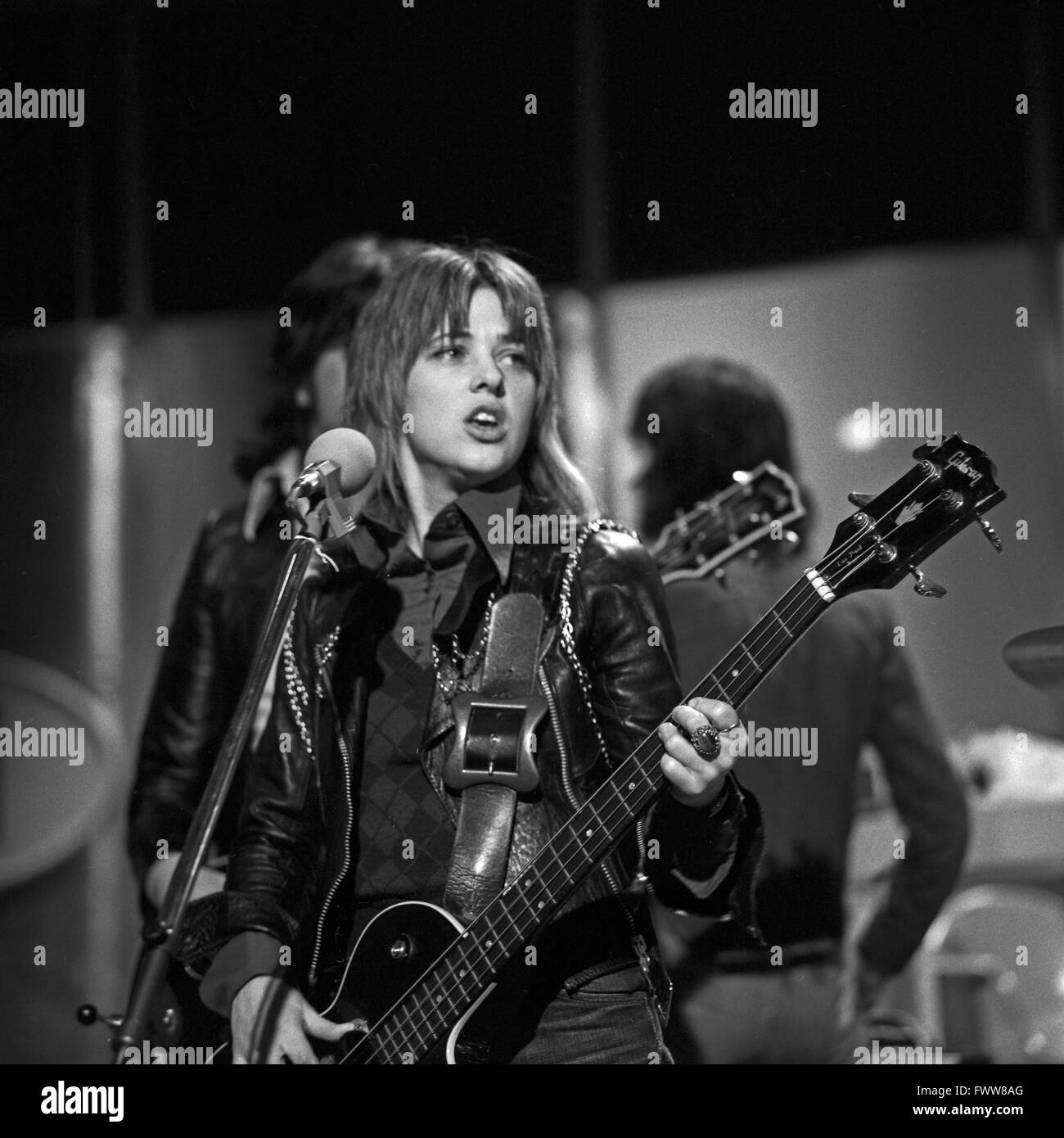 Amerikanische Rocksängerin Suzi Quatro, Deutschland 1970er Jahre ...