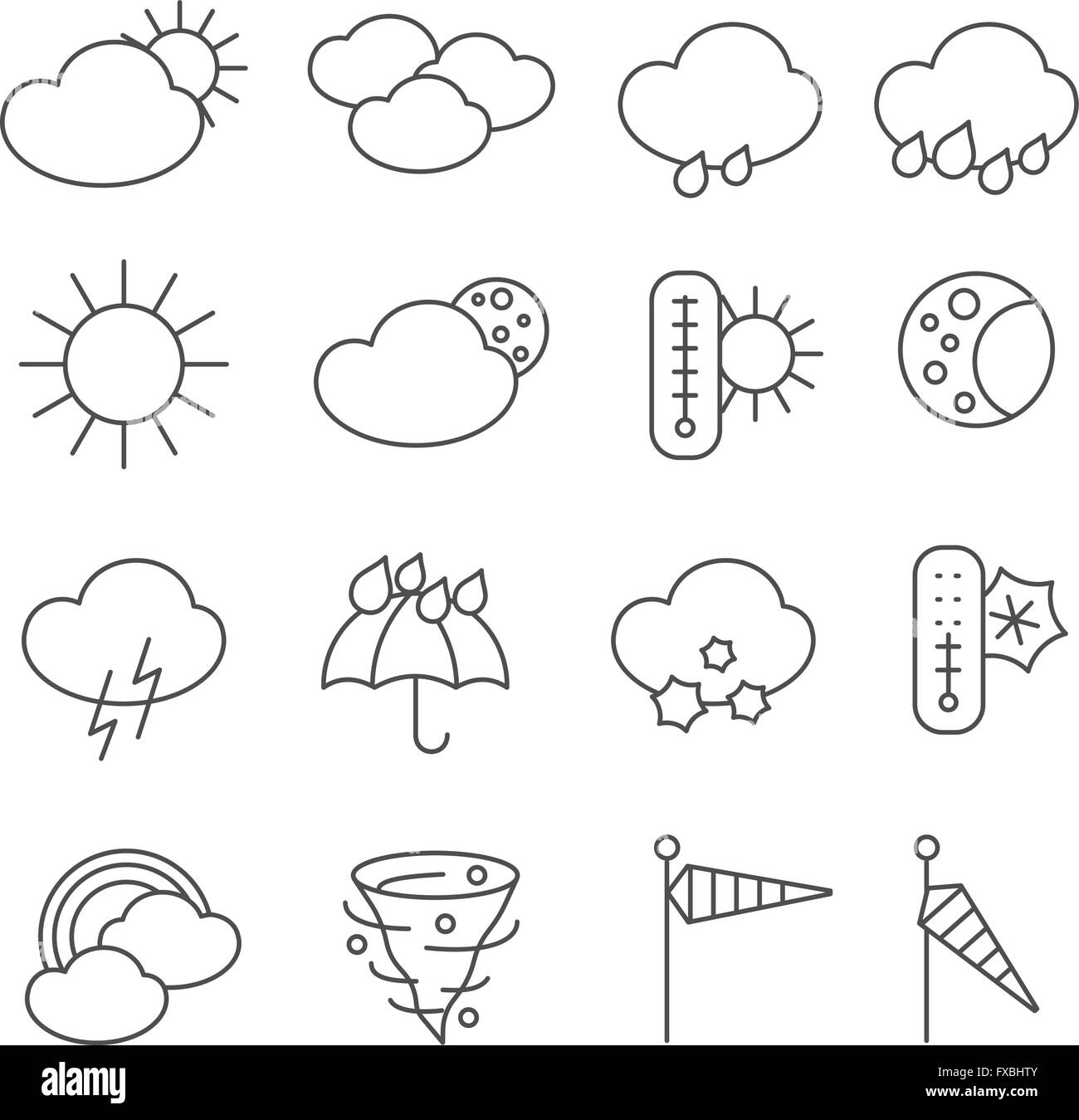 Weather forecast symbols immagini e fotografie stock ad alta ...