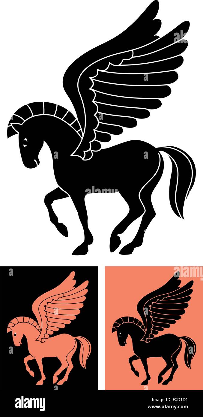 Il cavallo alato della mitologia greca Immagini Vettoriali Stock - Alamy