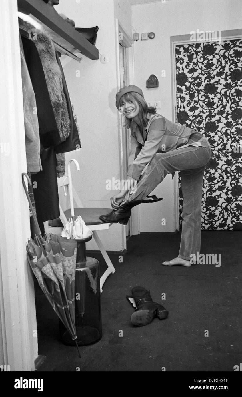 Deutsche Schauspielerin und Fotomodell Andrea Rau, Deutschland 1970er ...