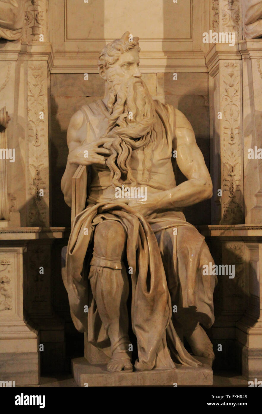 Moses michelangelo marble sculpture michelangelo immagini e fotografie ...
