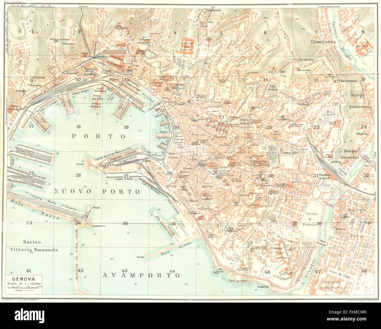 Mappa di genova immagini e fotografie stock ad alta risoluzione - Alamy