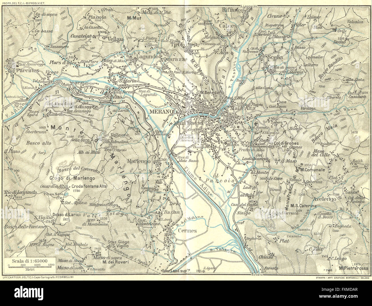 Merano mappa immagini e fotografie stock ad alta risoluzione - Alamy
