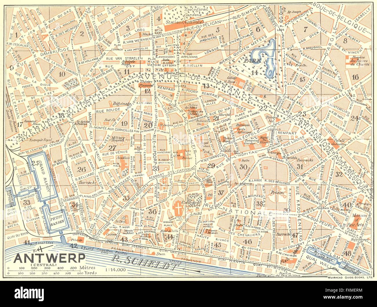 Antica mappa di anversa immagini e fotografie stock ad alta risoluzione ...