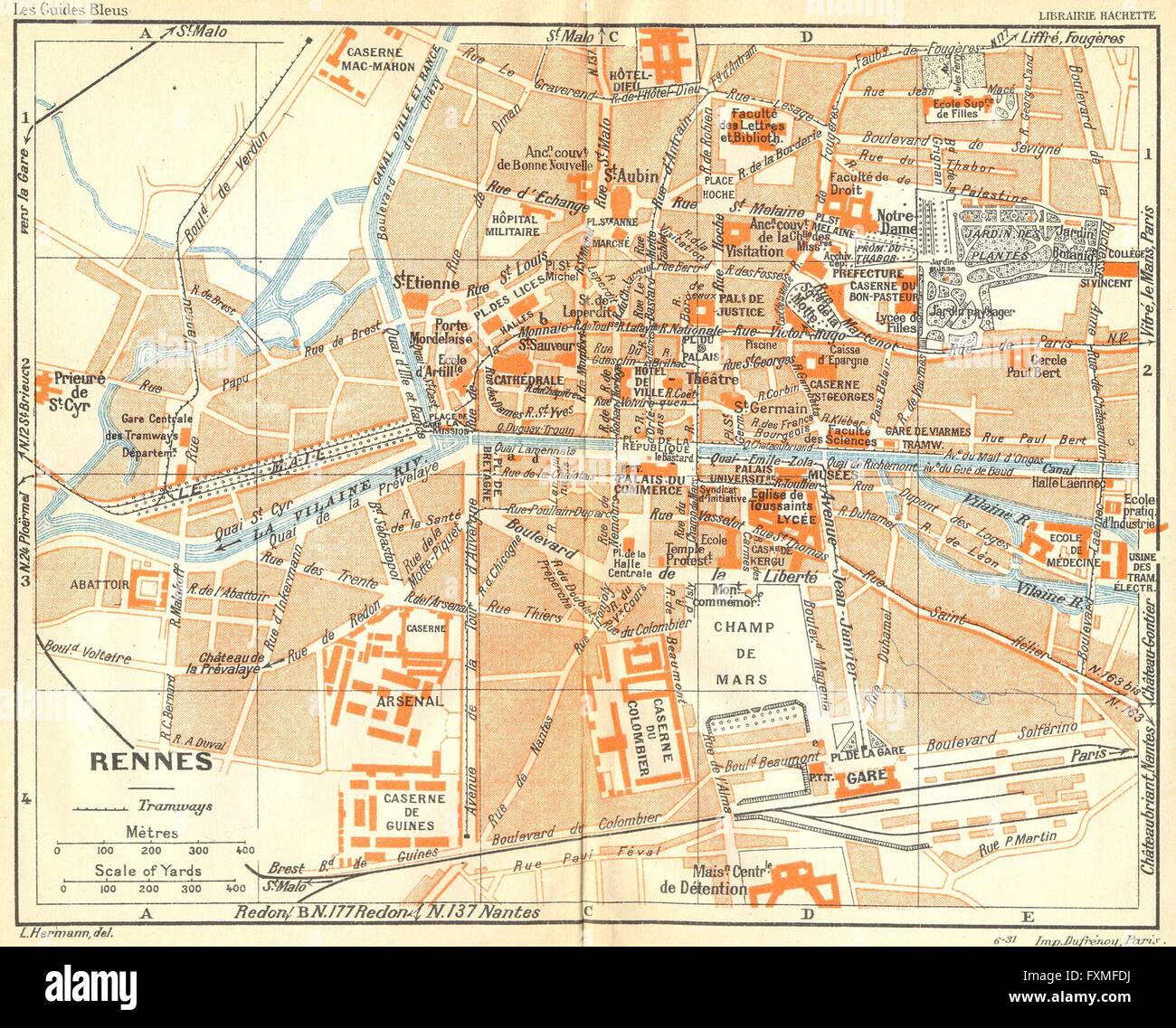 Mappa di rennes immagini e fotografie stock ad alta risoluzione - Alamy