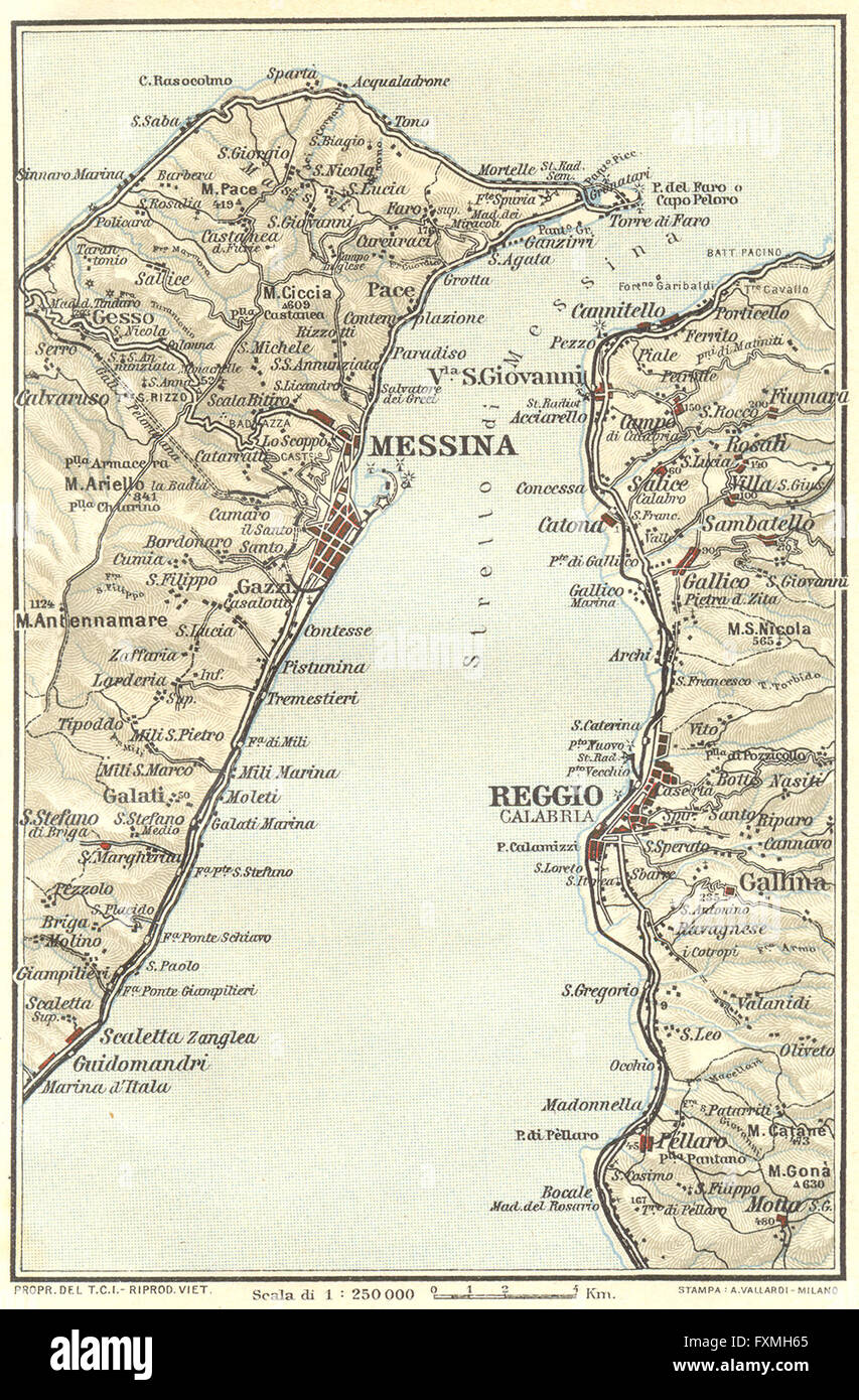Mappa di messina sicilia immagini e fotografie stock ad alta ...
