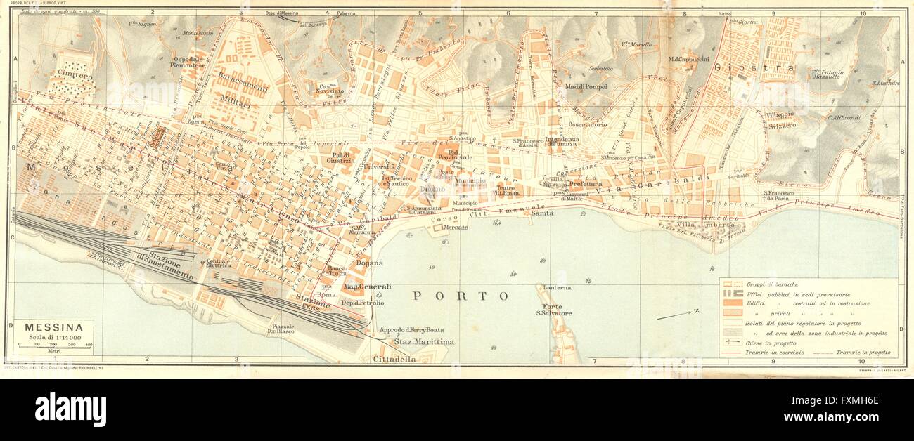 Mappa di messina sicilia immagini e fotografie stock ad alta ...