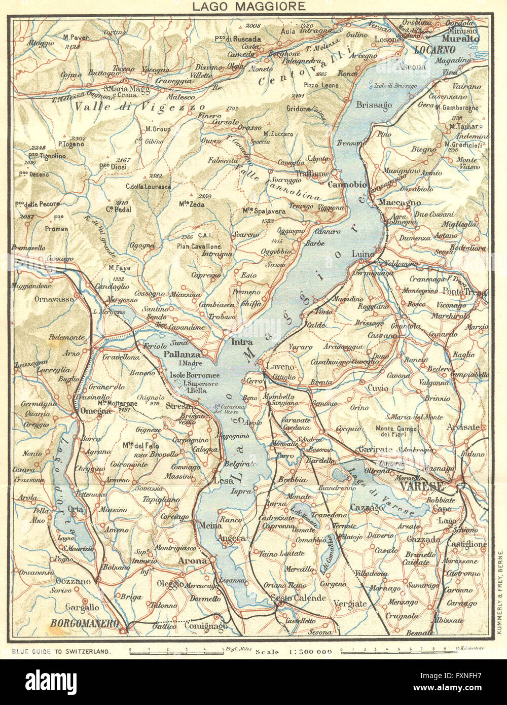 Mappa del lago maggiore immagini e fotografie stock ad alta risoluzione ...