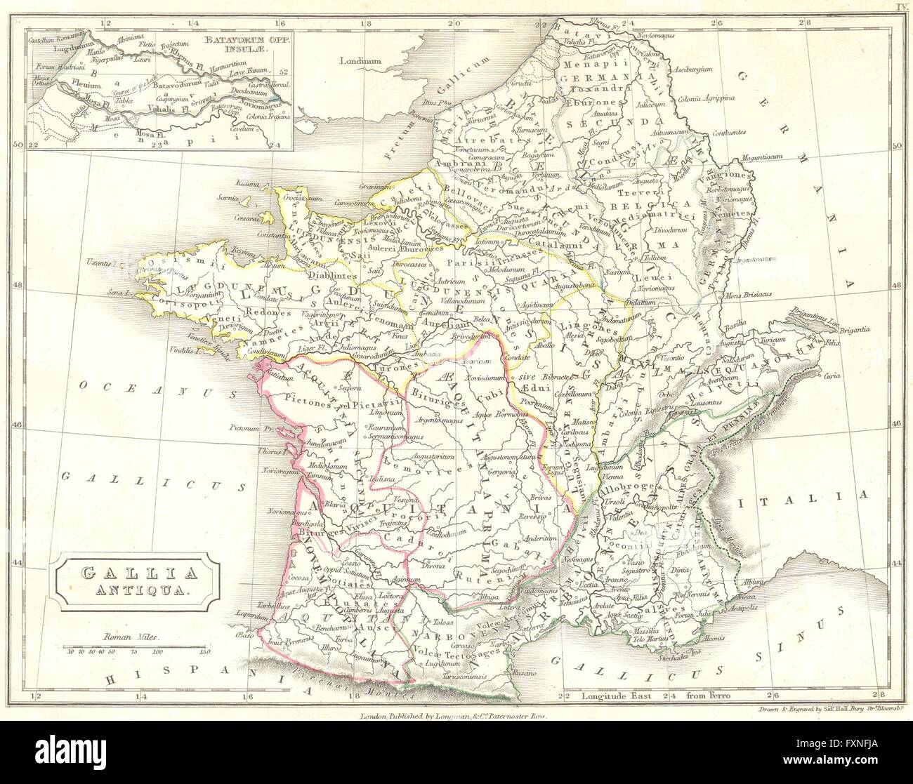 Gallia map immagini e fotografie stock ad alta risoluzione - Alamy
